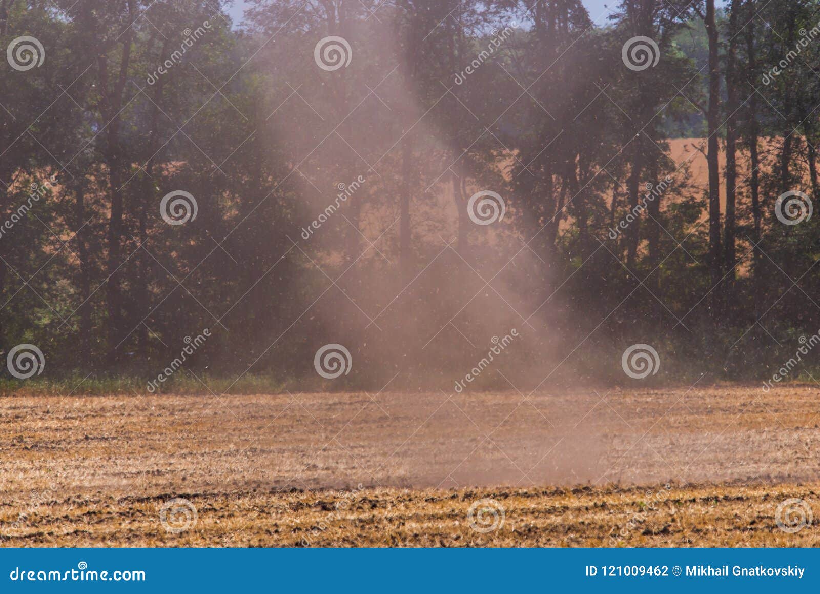 Small Tornado or Whirlwind with Dust in a Field Stock Photo - Image of ...