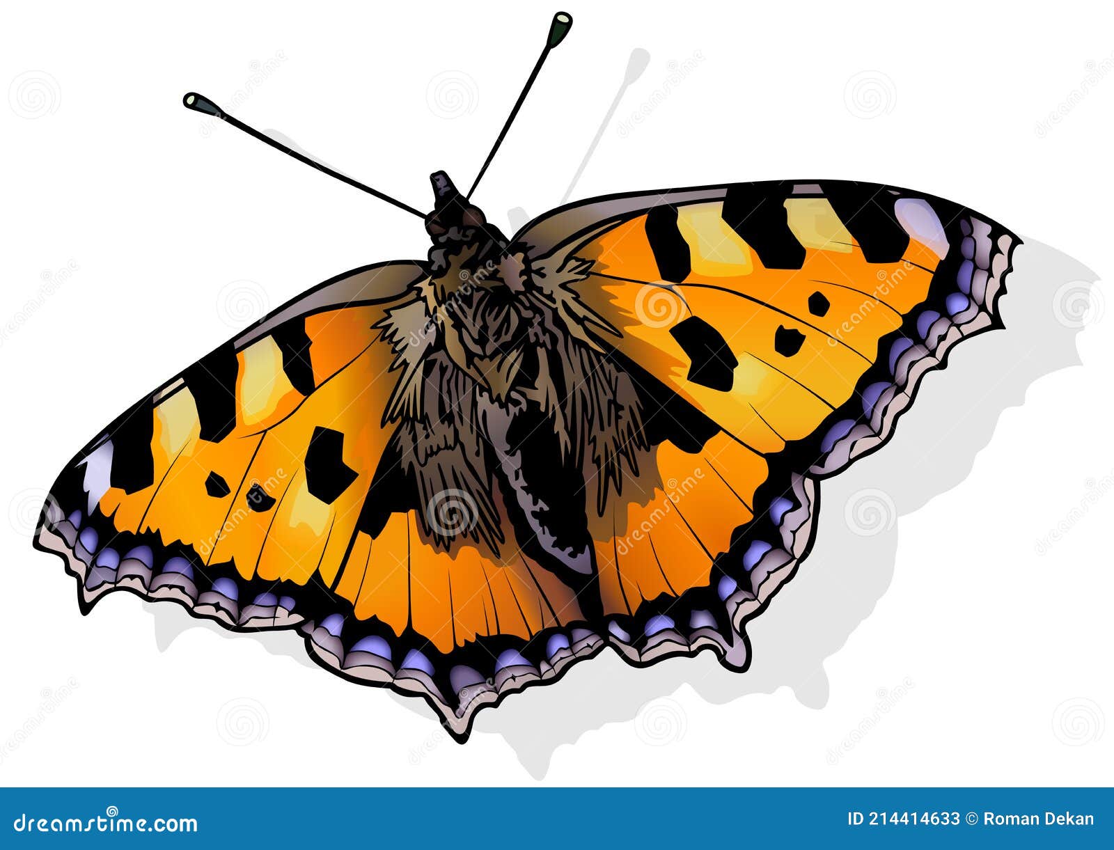 Butterfly Tortoiseshell Background Seamless Wallpaper Vector ...