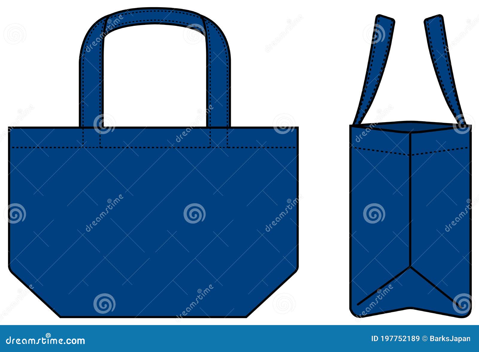 Small Tote Bag Ecobag , Shopping Bag Template Vector Illustration with ...