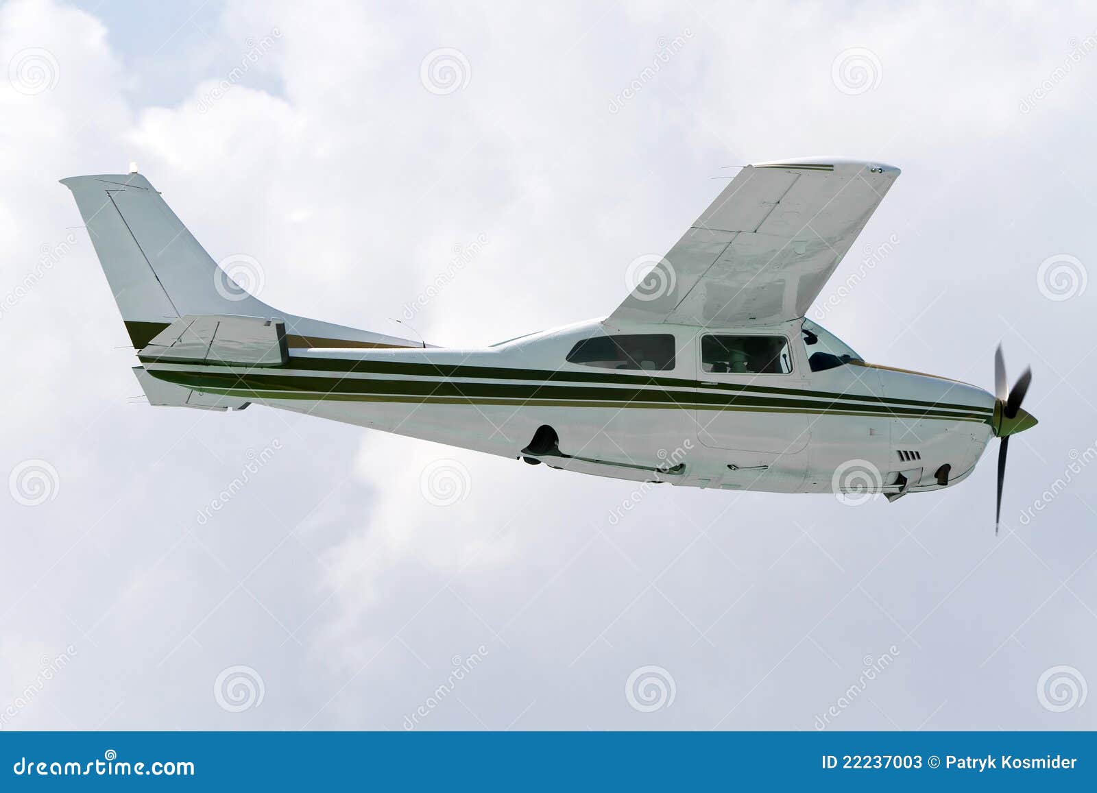Small Tourist Plane Flying in Clouds Stock Image - Image of metal ...