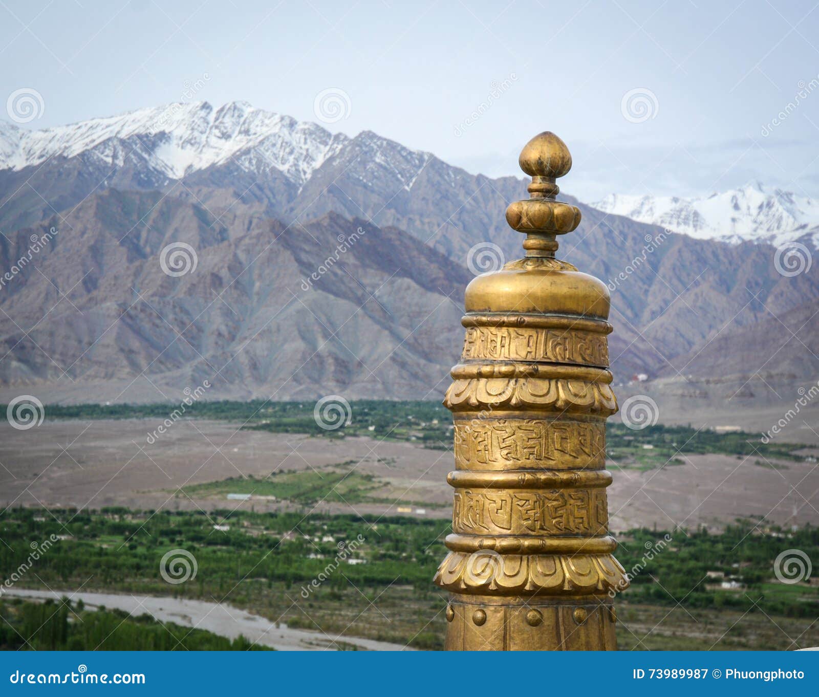 Small Tower at Tibetan Temple in Ladakh, India Stock Image - Image of ...