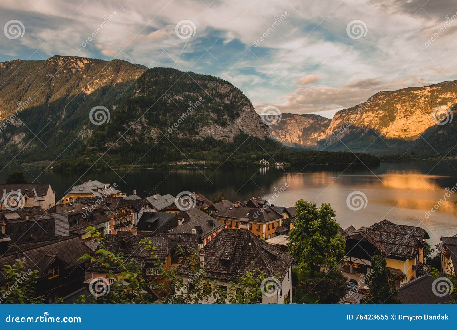 A Small Town in the Alps , Hallstatt Stock Image - Image of town, scene ...