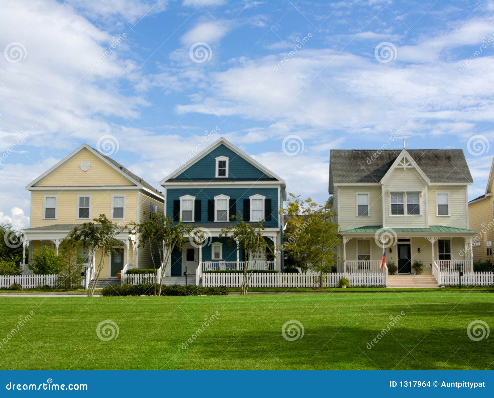 Small Town America stock photo. Image of building, lawn - 1317964
