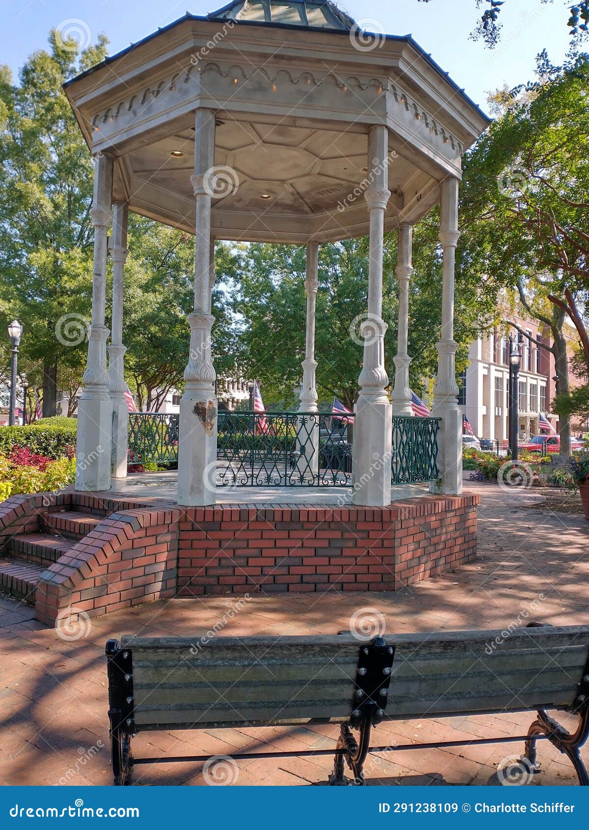 Small Town America Bandstand in the Park Stock Image - Image of park ...