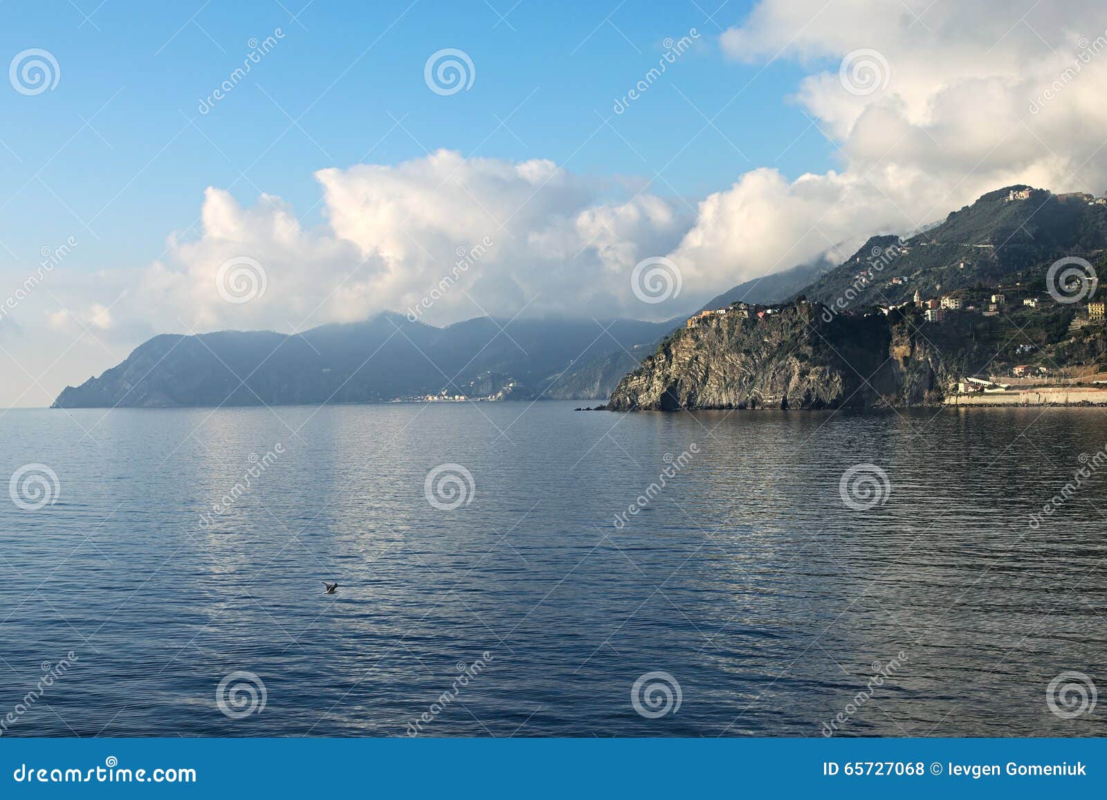A Small Town Built on the Rocks. the Cinque Terre Stock Photo - Image ...