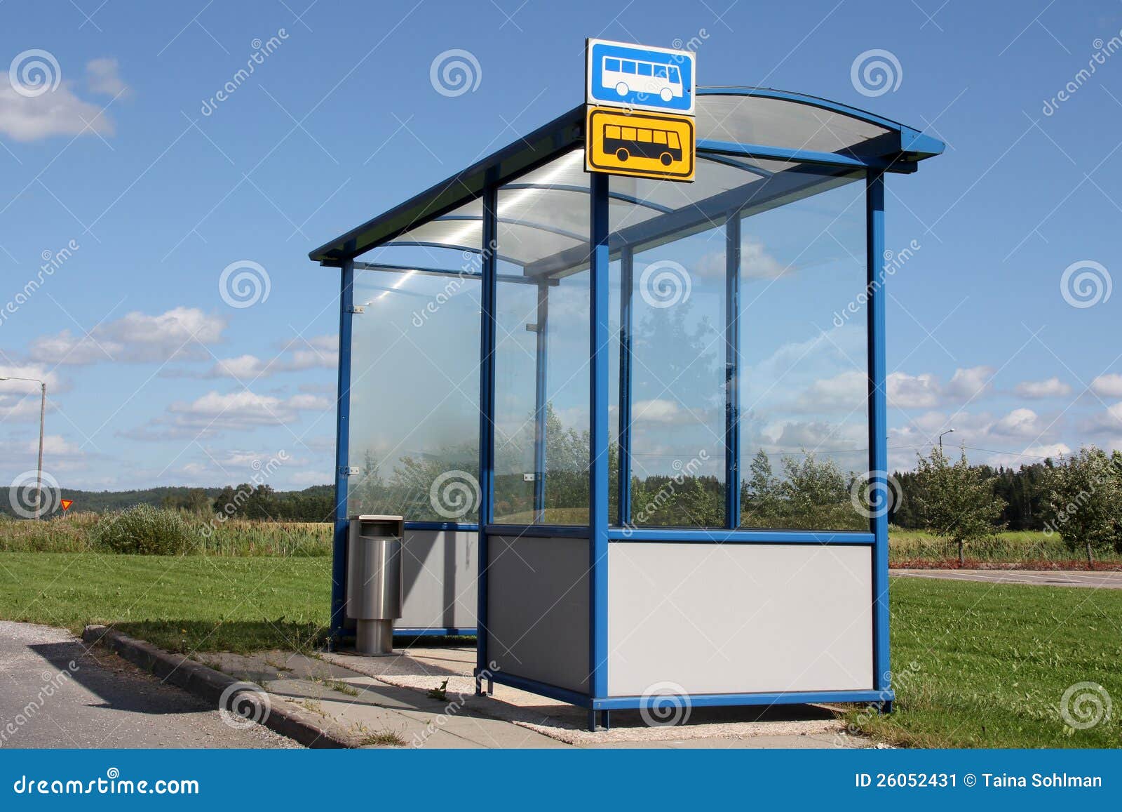 Small Town Bus Stop Shelter Stock Image - Image of outdoors ...