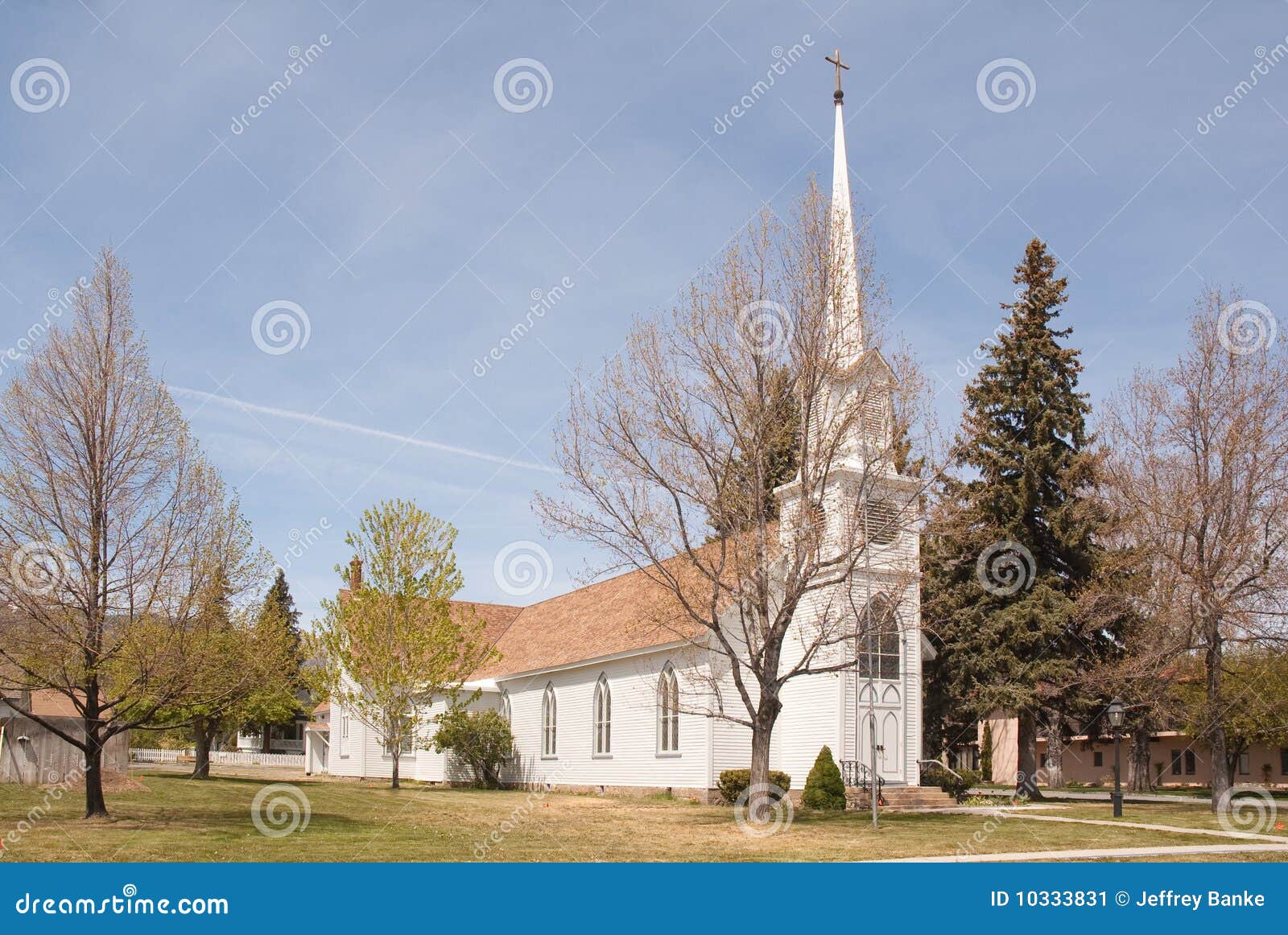 Small town church stock image. Image of religion, western - 10333831