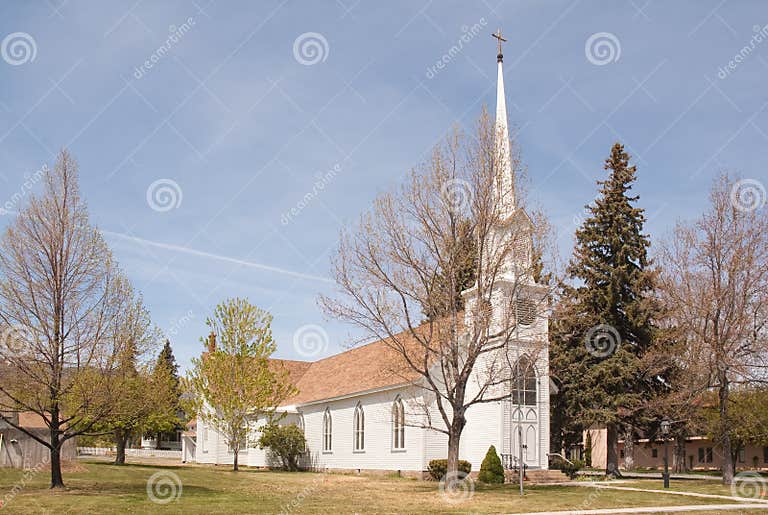 Small town church stock image. Image of religion, western - 10333831