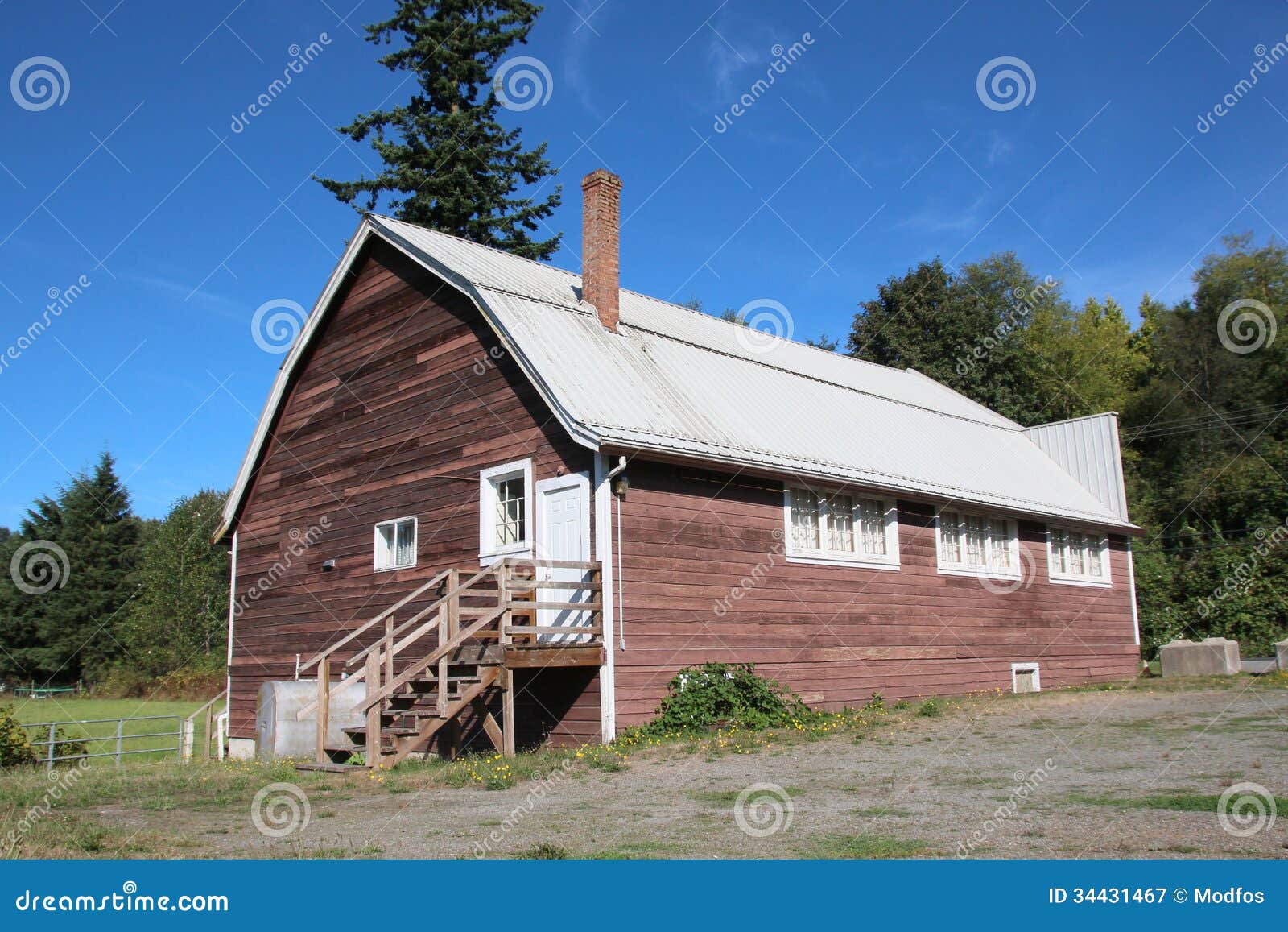 Small Town Community Hall stock image. Image of community - 34431467