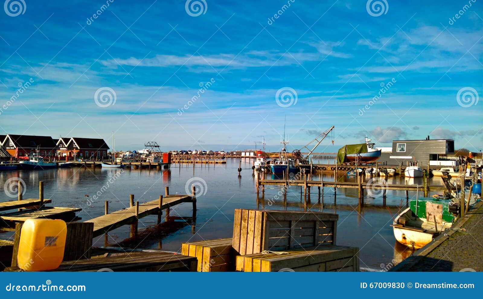 Small town Harbour stock photo. Image of winter, town - 67009830