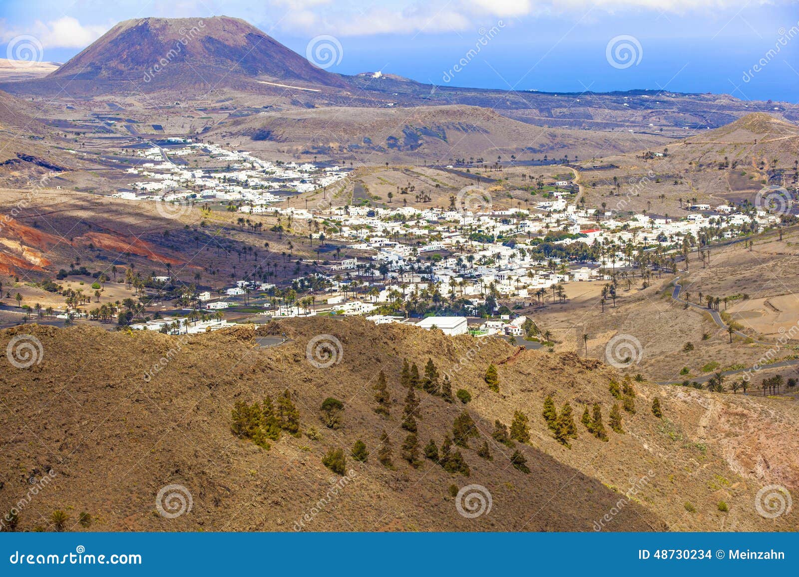 Small Town of Haria in Lanzarote Stock Photo - Image of arid, country ...