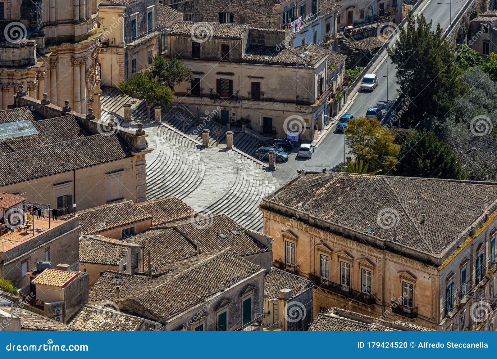 Small town high view stock photo. Image of view, architecture - 179424520