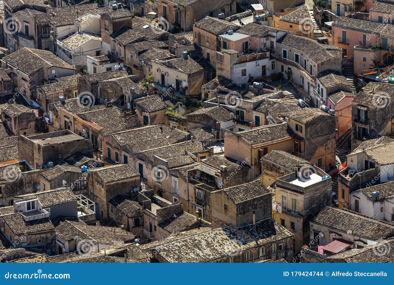 Small town high view stock photo. Image of green, europe - 179424744