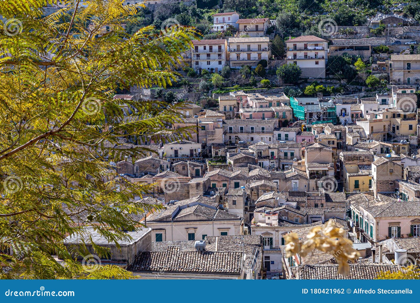 Small town high view stock photo. Image of small, color - 180421962