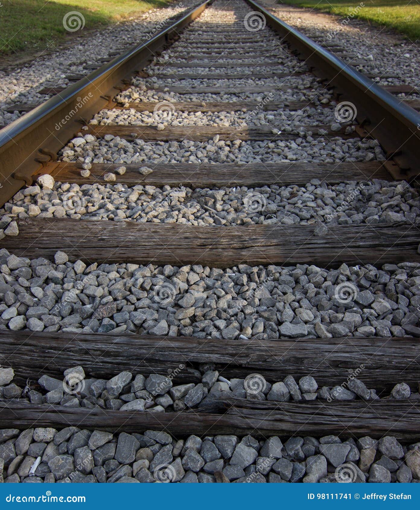 Small Town Railroad Tracks stock image. Image of running - 98111741