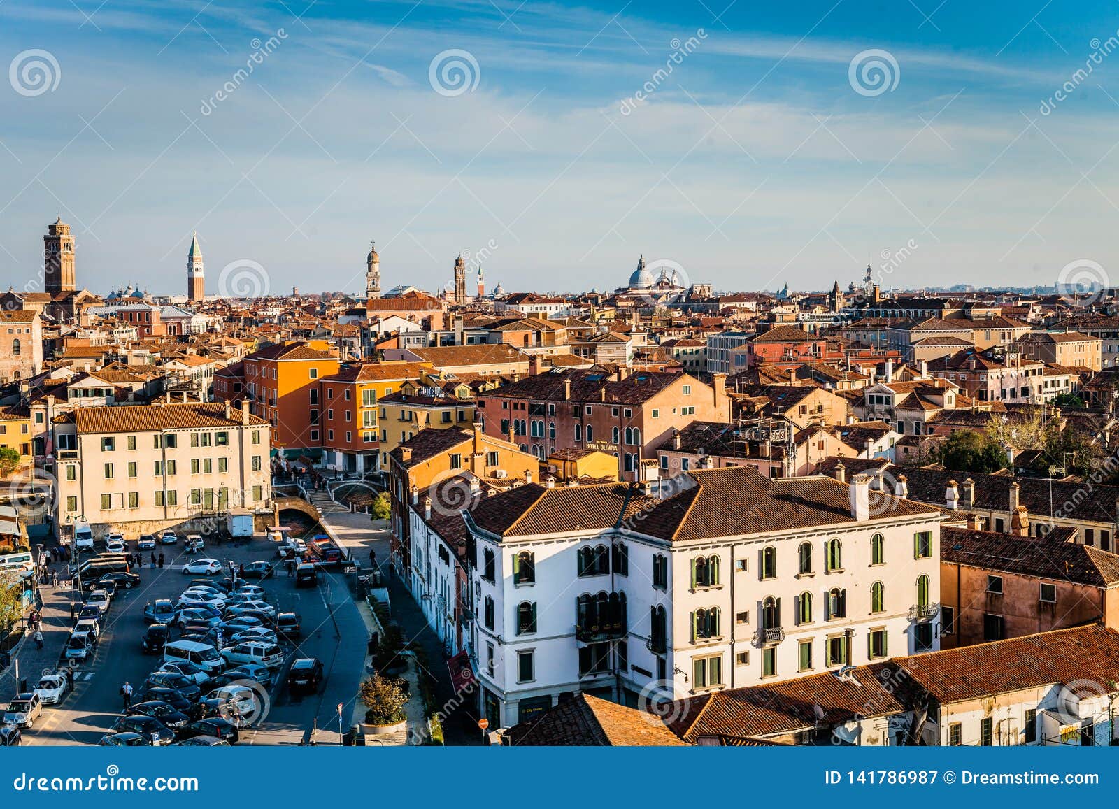 Small town from a rooftop editorial photography. Image of architecture ...
