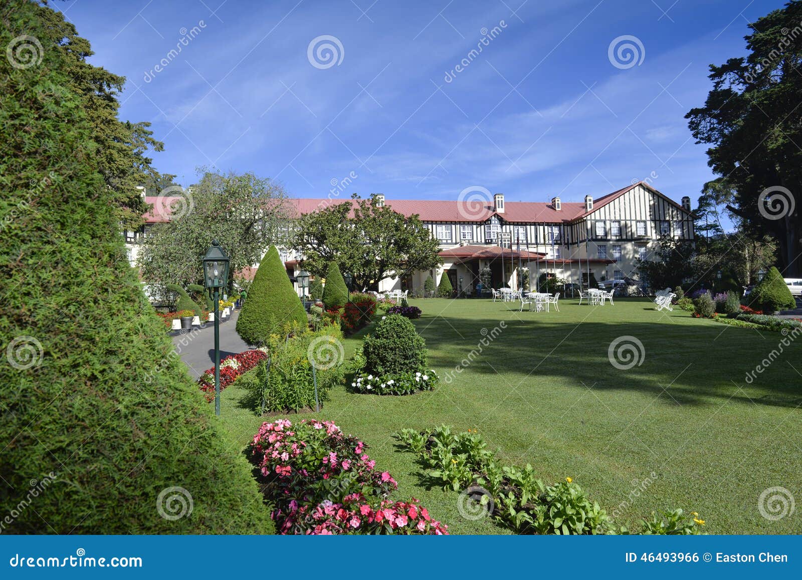 The small town scenery stock photo. Image of landscape - 46493966