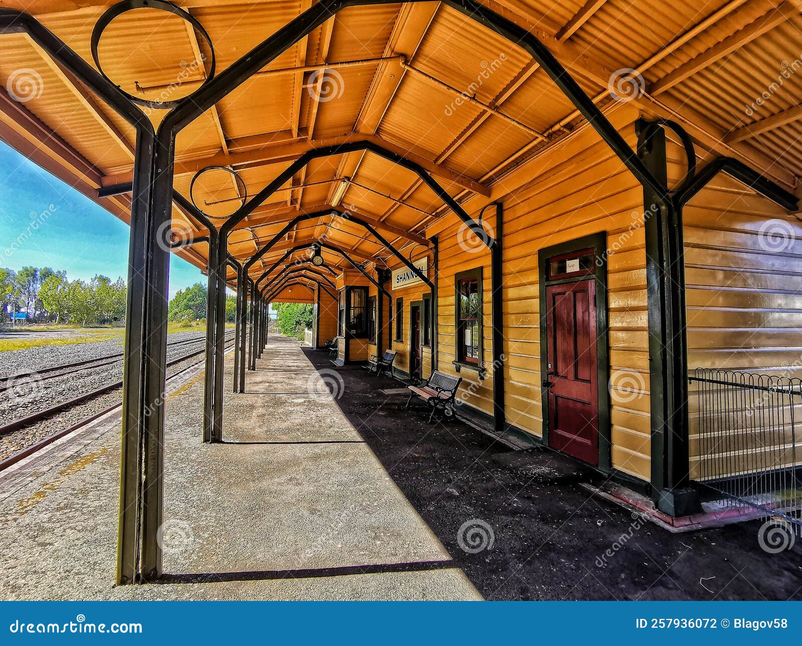 Small Town of Shannon Old Historic Railway Station Stock Photo - Image ...