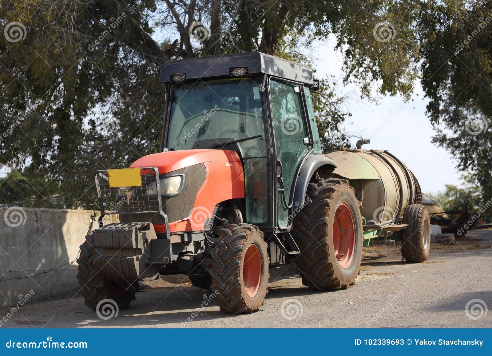 Small tractor stock image. Image of universal, machinist - 102339693