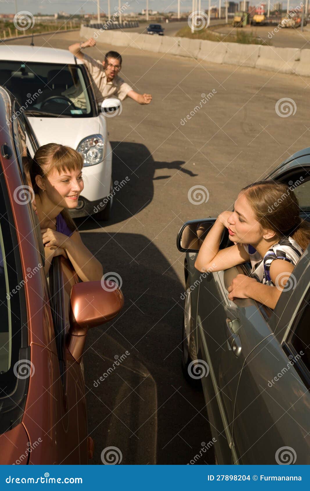 Small Traffic Jam on the Street Stock Photo - Image of urban, city ...