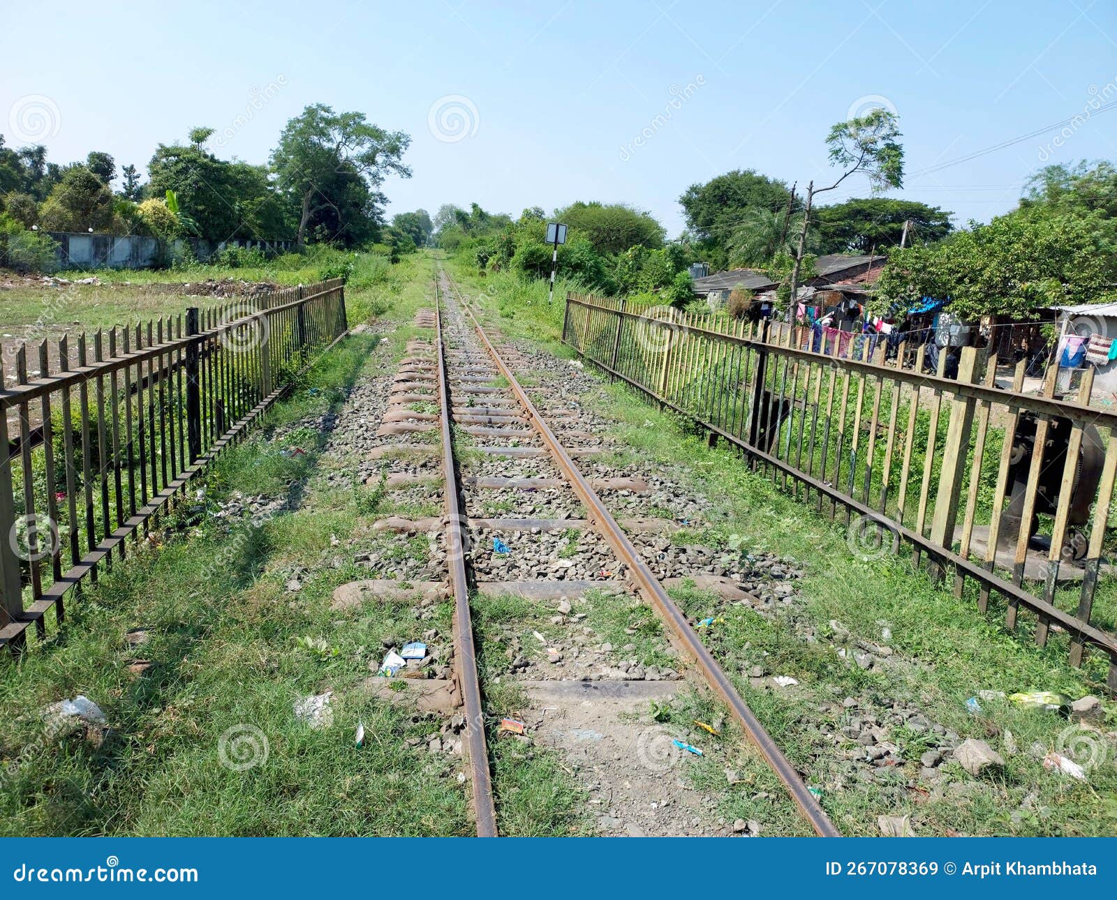 Small Train Rail Track in India Stock Image - Image of transportation ...