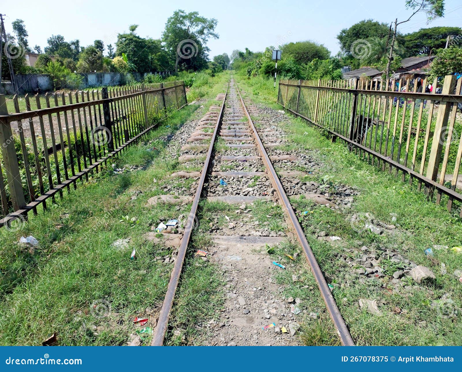 Small Train Rail Track in India Stock Image - Image of junction, signal ...