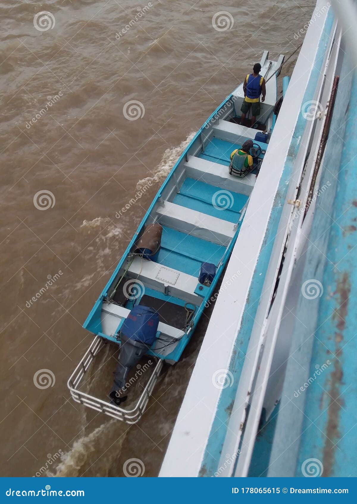 Small Transportation Boat on the Amazon River Stock Image - Image of ...