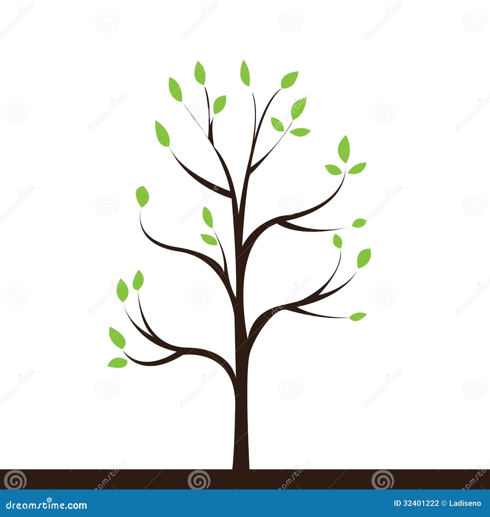 Small tree stock vector. Illustration of nature, tree - 32401222
