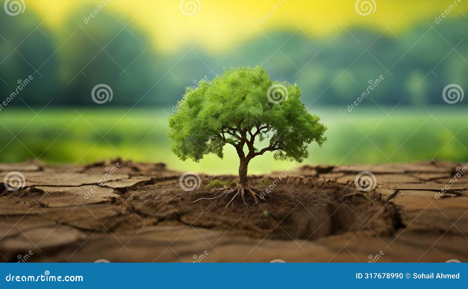A Small Tree is Growing from Mud Stock Illustration - Illustration of ...