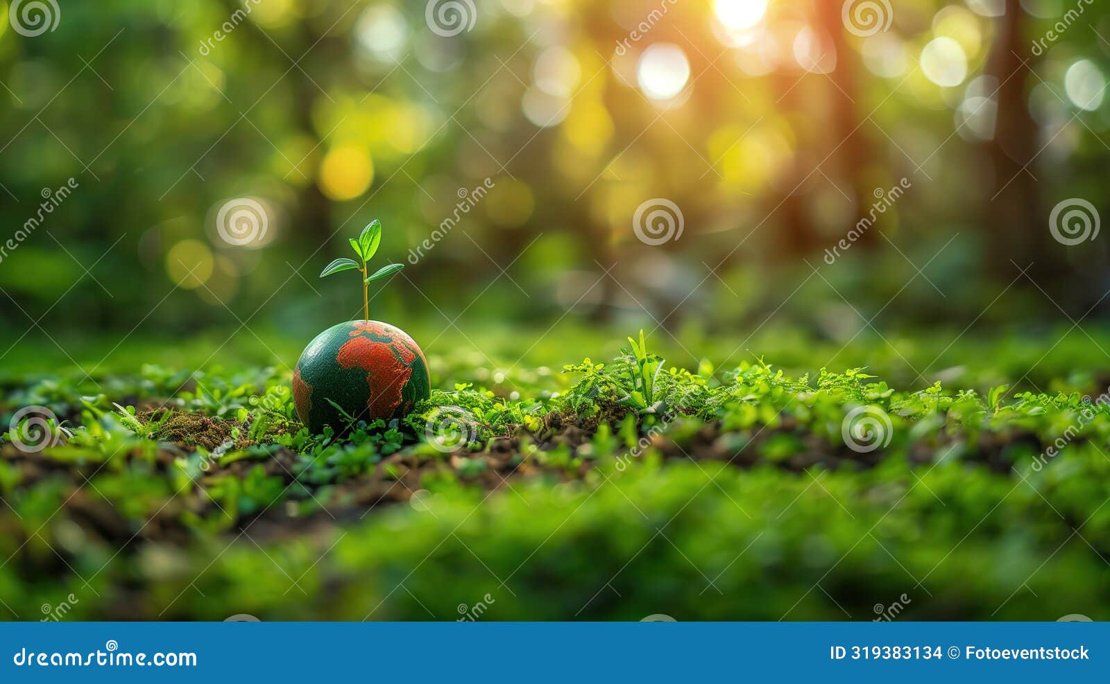 Small Tree Sprouting from Ball in Grass Stock Photo - Image of nature ...