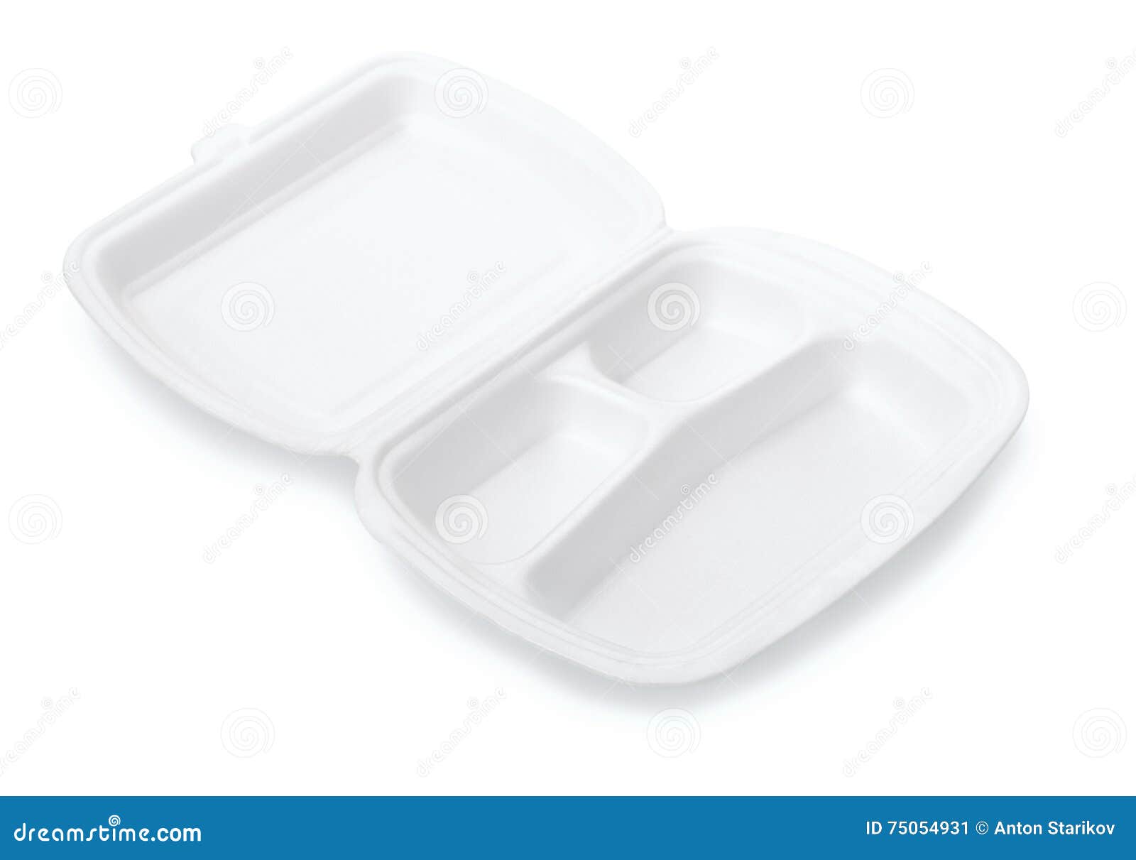 Small Triple Compartment Foam Take Out Food Container Stock Image ...