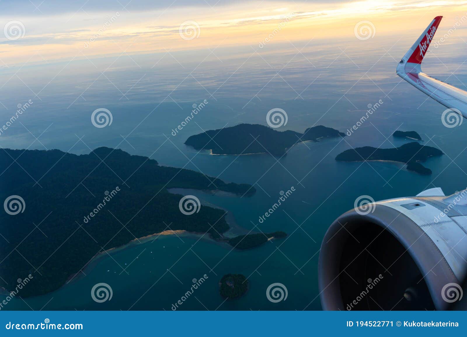 Small Tropical Islands Aerial View From Airplane Editorial Photo ...