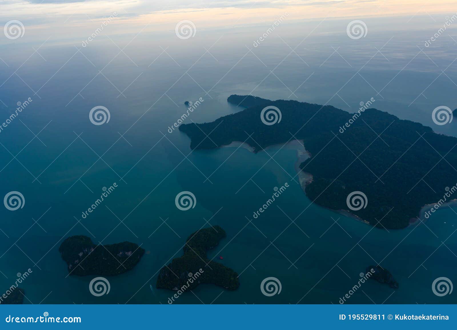 Small Tropical Islands Aerial View from Airplane Stock Image - Image of ...