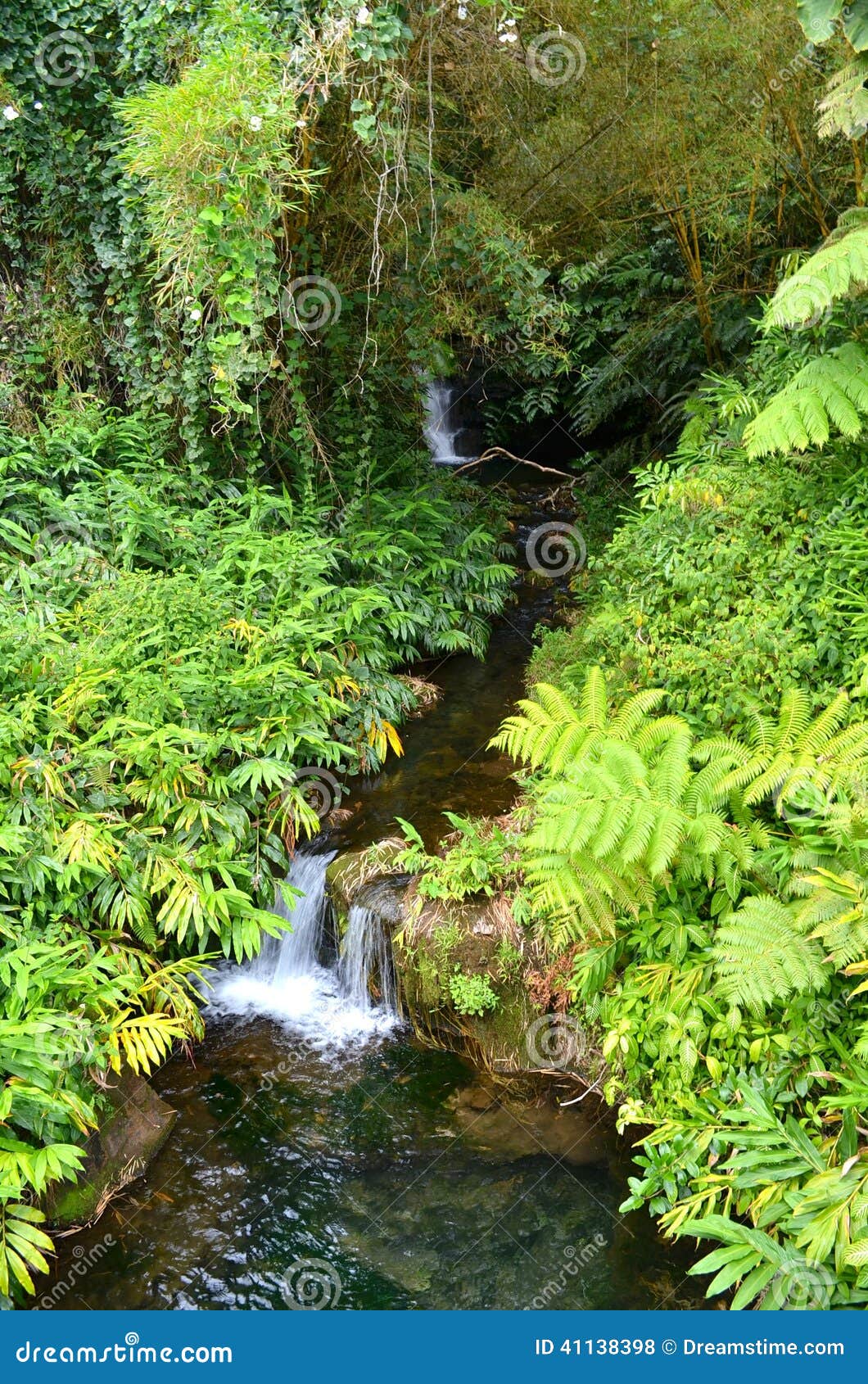 Multilevel Waterfall On A Rocky Terrain 1 Royalty-Free Stock Image ...