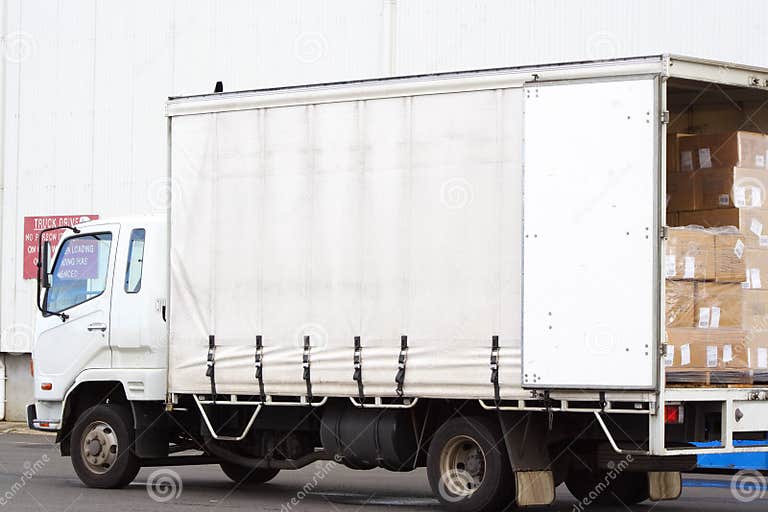 Small truck stock photo. Image of goods, load, semi, receiving - 2603736