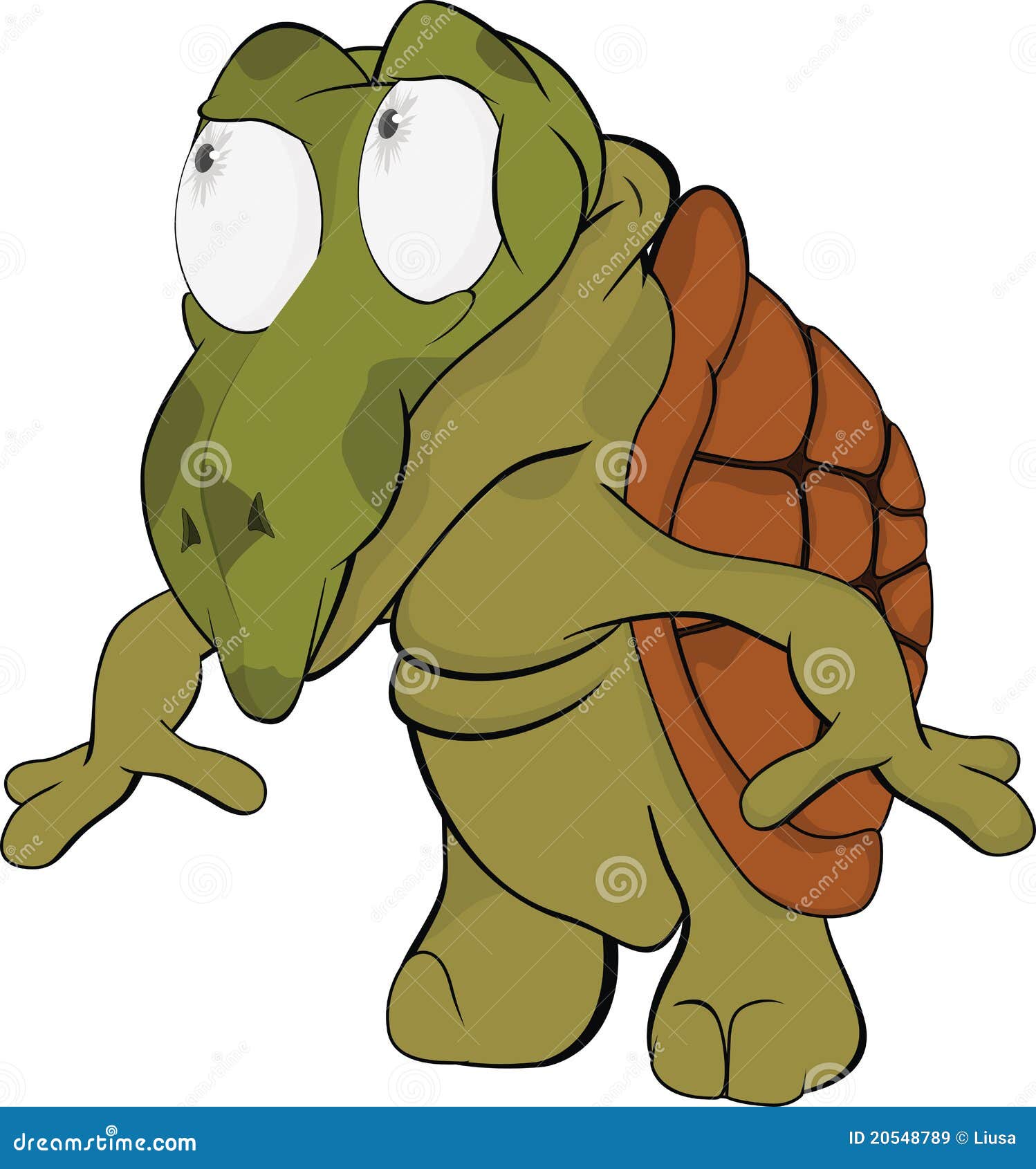 Small turtle. Cartoon stock vector. Illustration of reptile - 20548789