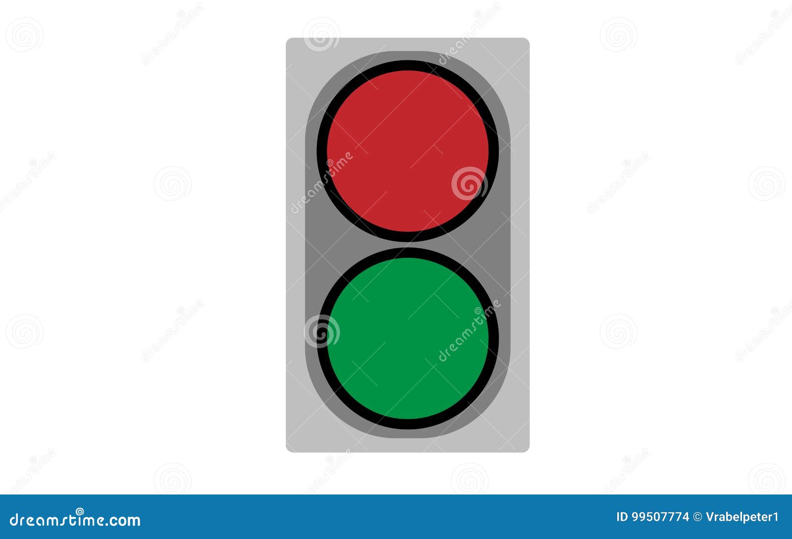 Small Two-color Traffic Light Stock Vector - Illustration of ...