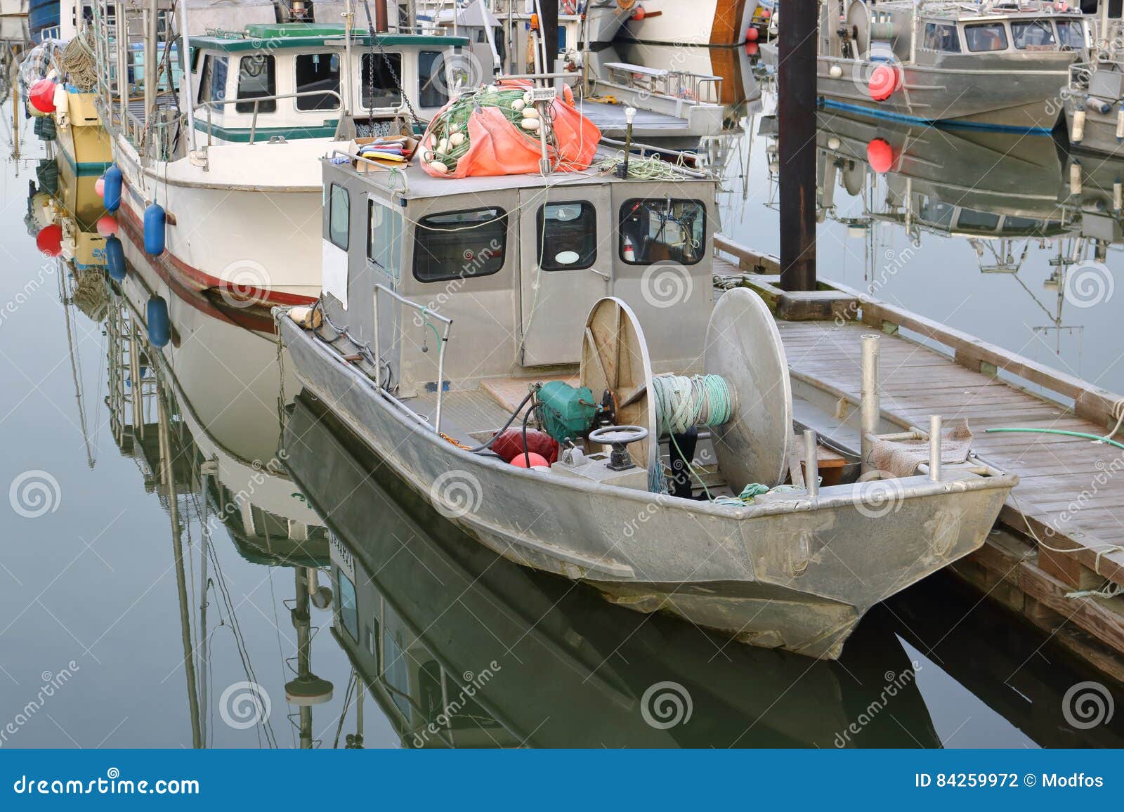 Small Two Man Salmon Catcher Boat Stock Photo - Image of fish, small ...