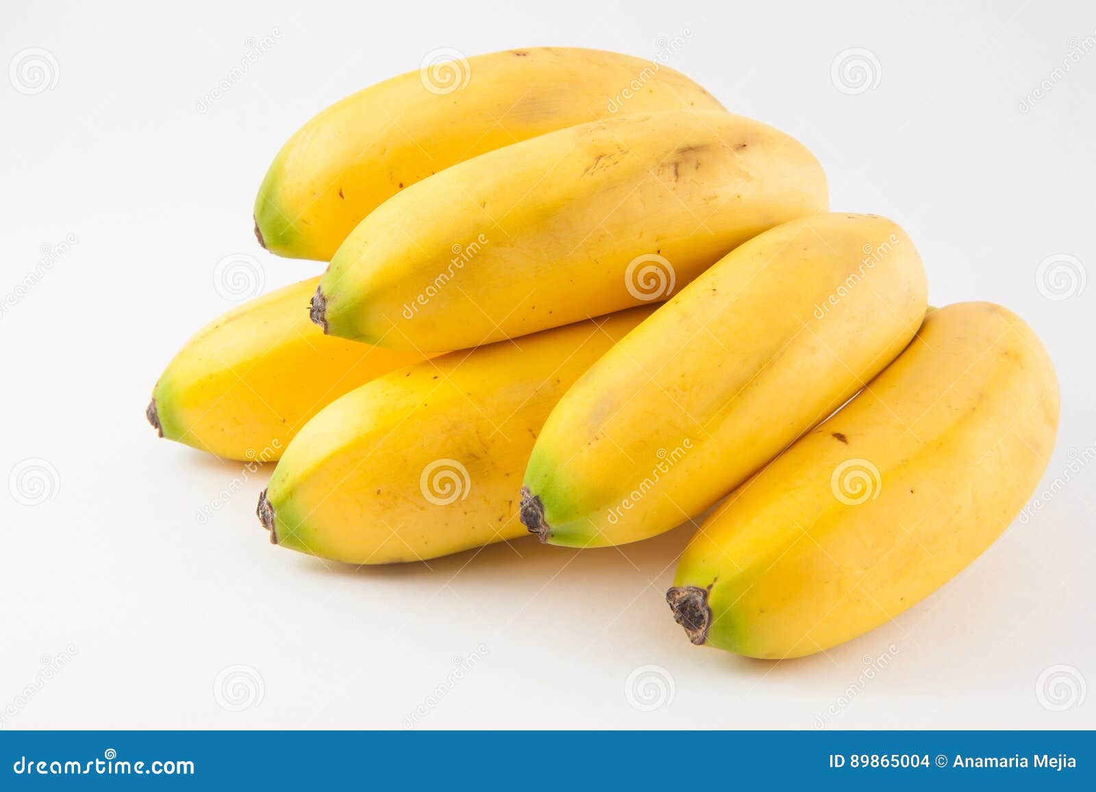 Small Type of Banana Called Murrapo Musa Acuminata Stock Photo - Image ...