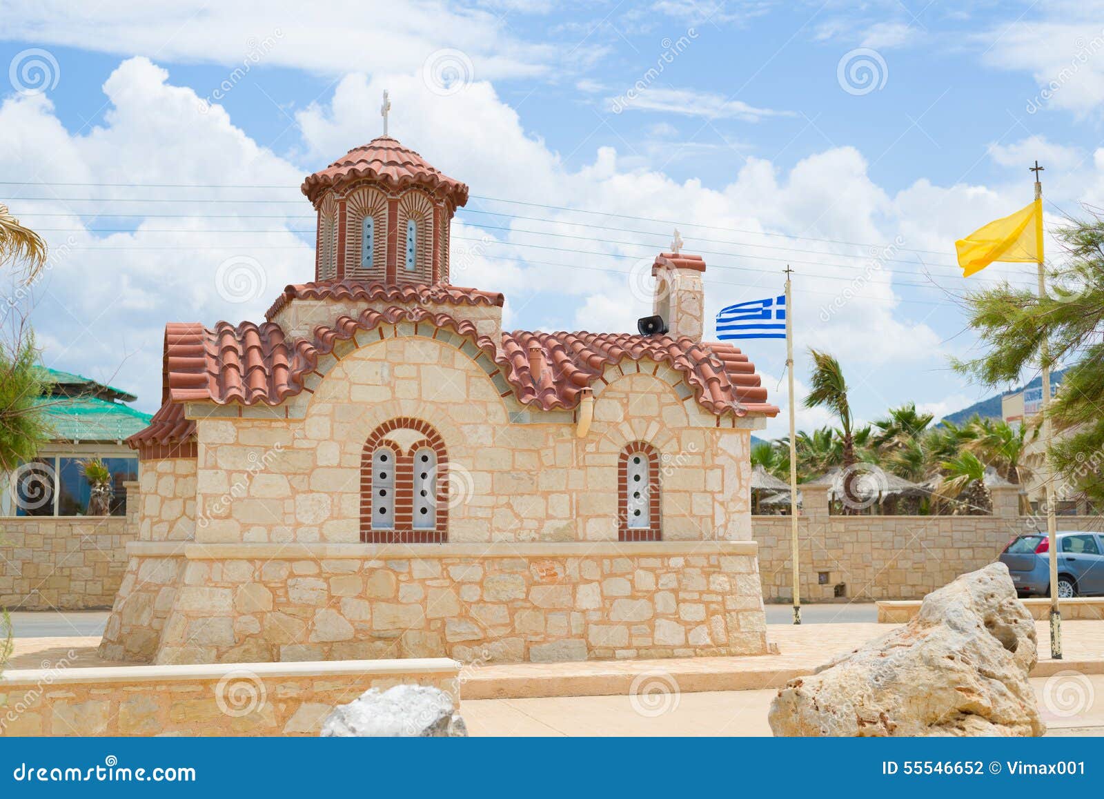 Small Typical Little Church in Greece, Analipsi, Crete Stock Photo ...