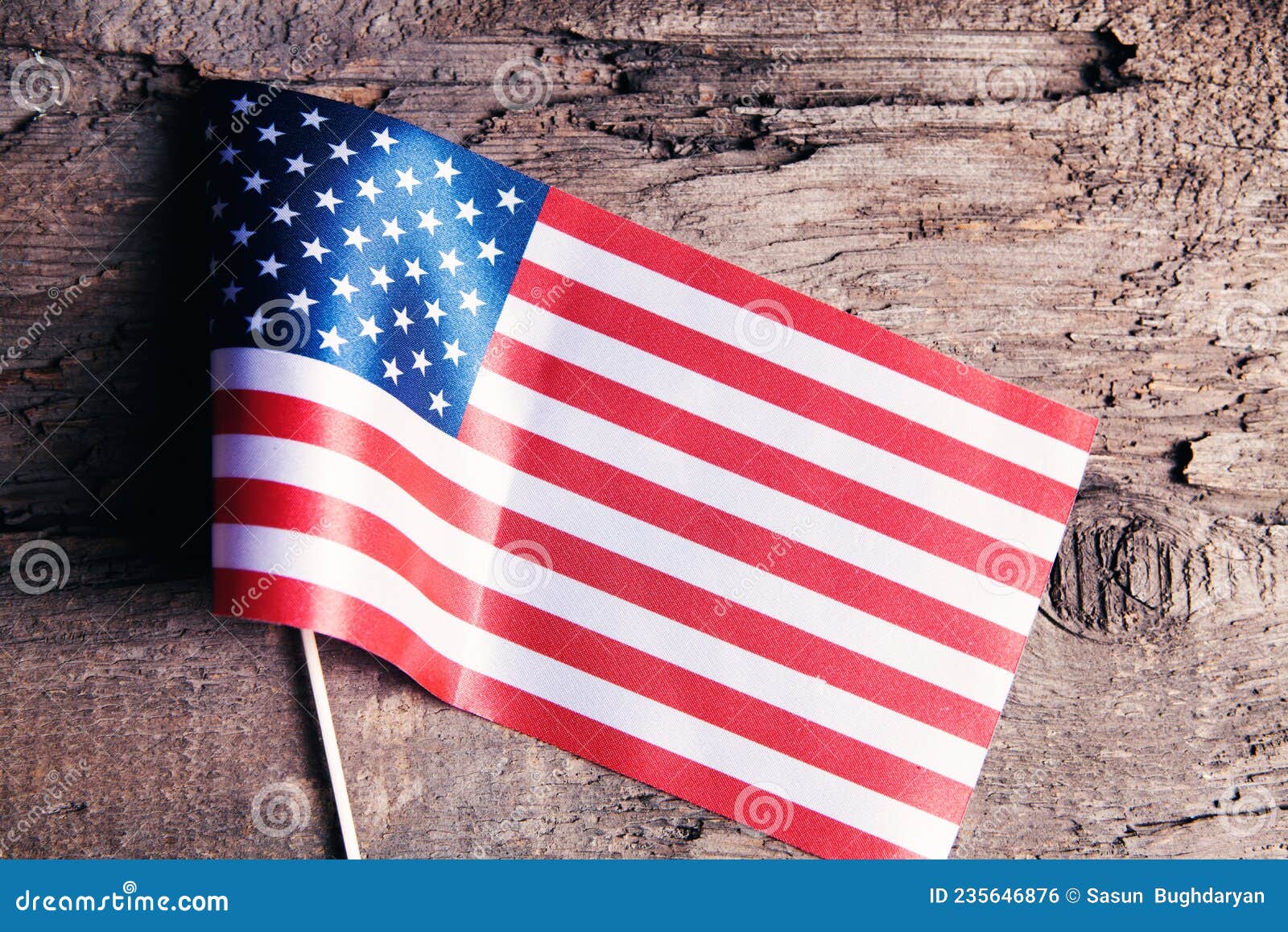 Small Usa Flag on the Table Stock Photo - Image of little, country ...