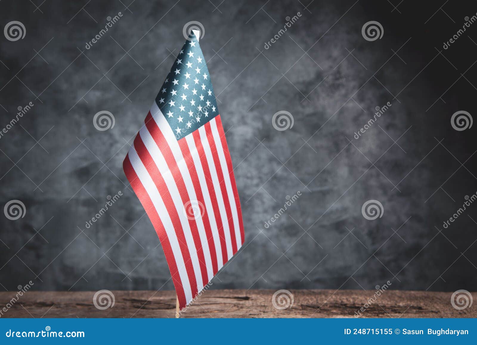 Small Usa Flag on the Table Stock Image - Image of flag, little: 248715155