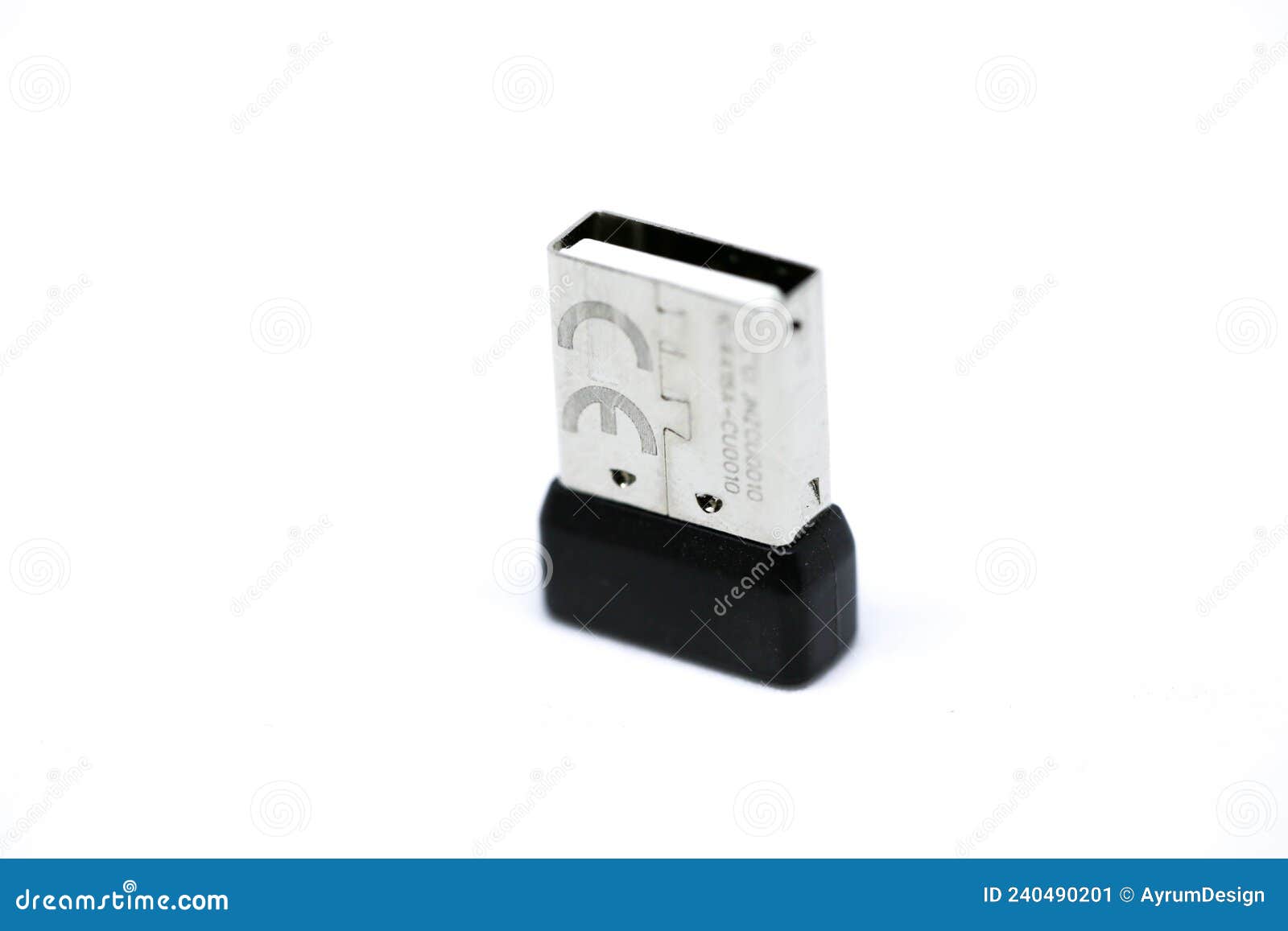 Small USB Flash Drive Stick on a White Background in an Vertical ...