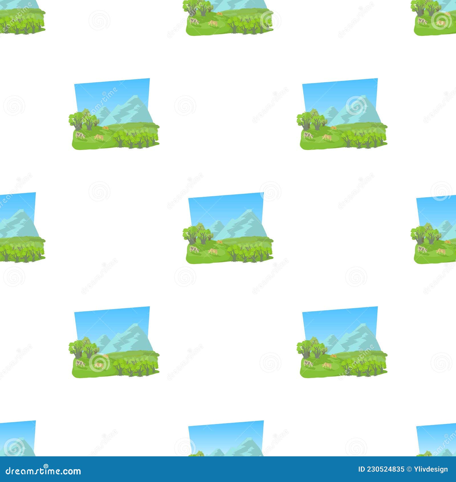 Small Valley Pattern Seamless Vector Stock Vector - Illustration of ...