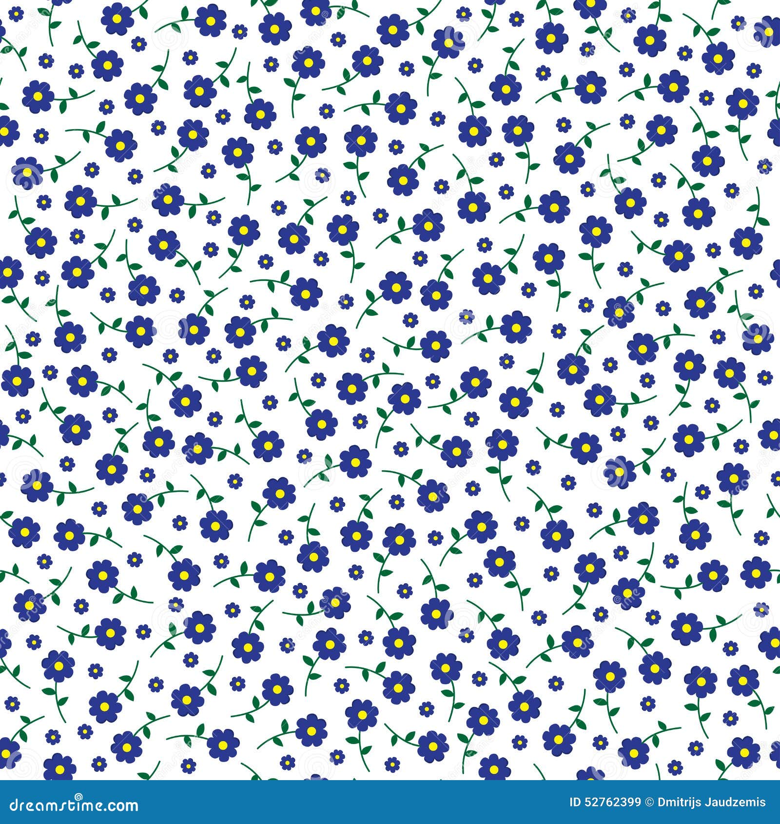 Small Vector Flowers Seamless Pattern Stock Vector - Illustration of ...