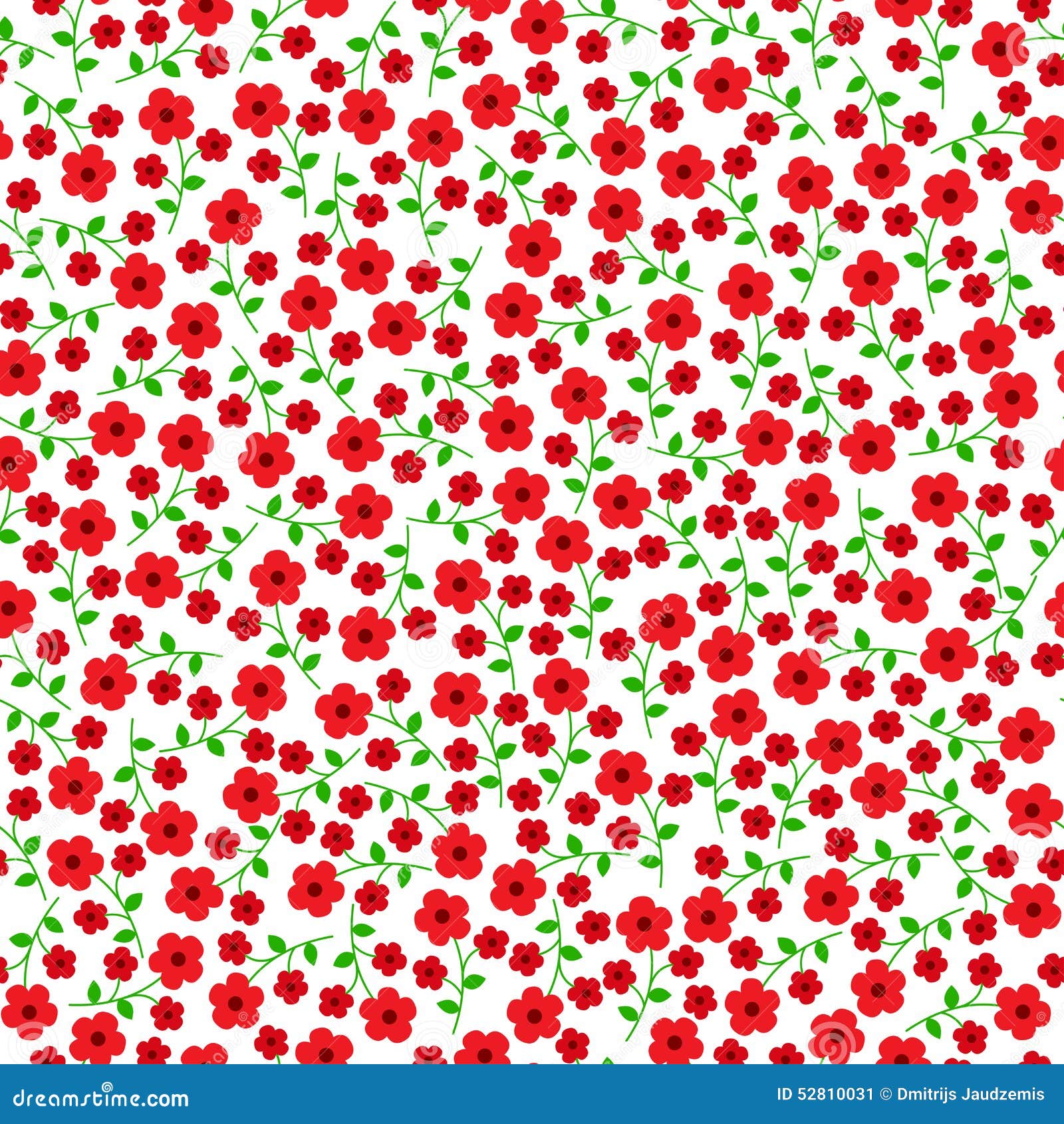 Small Vector Flowers Seamless Pattern Stock Vector - Illustration of ...