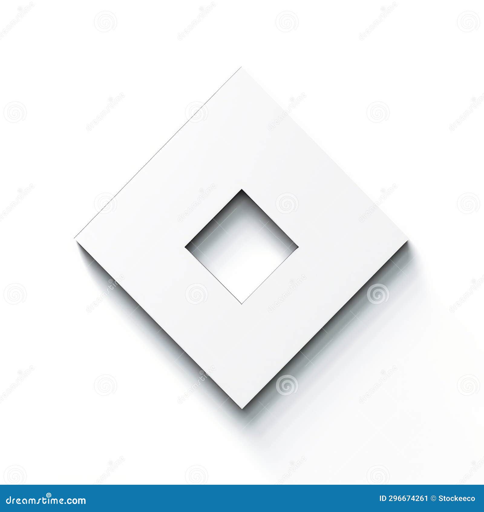 Eye-catching White Square Symbol on Isolated Background Stock ...