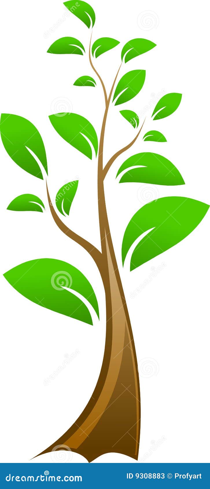 Small vector tree stock vector. Illustration of autumn - 9308883