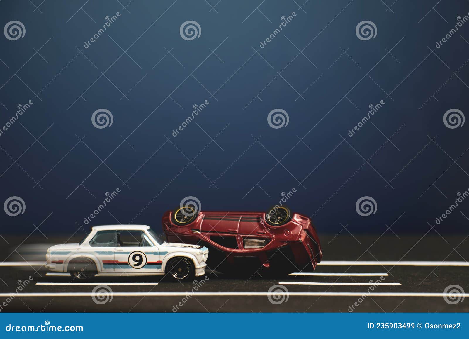 Small Vehicles Describing a Traffic Accident Due To Excessive Speed and ...