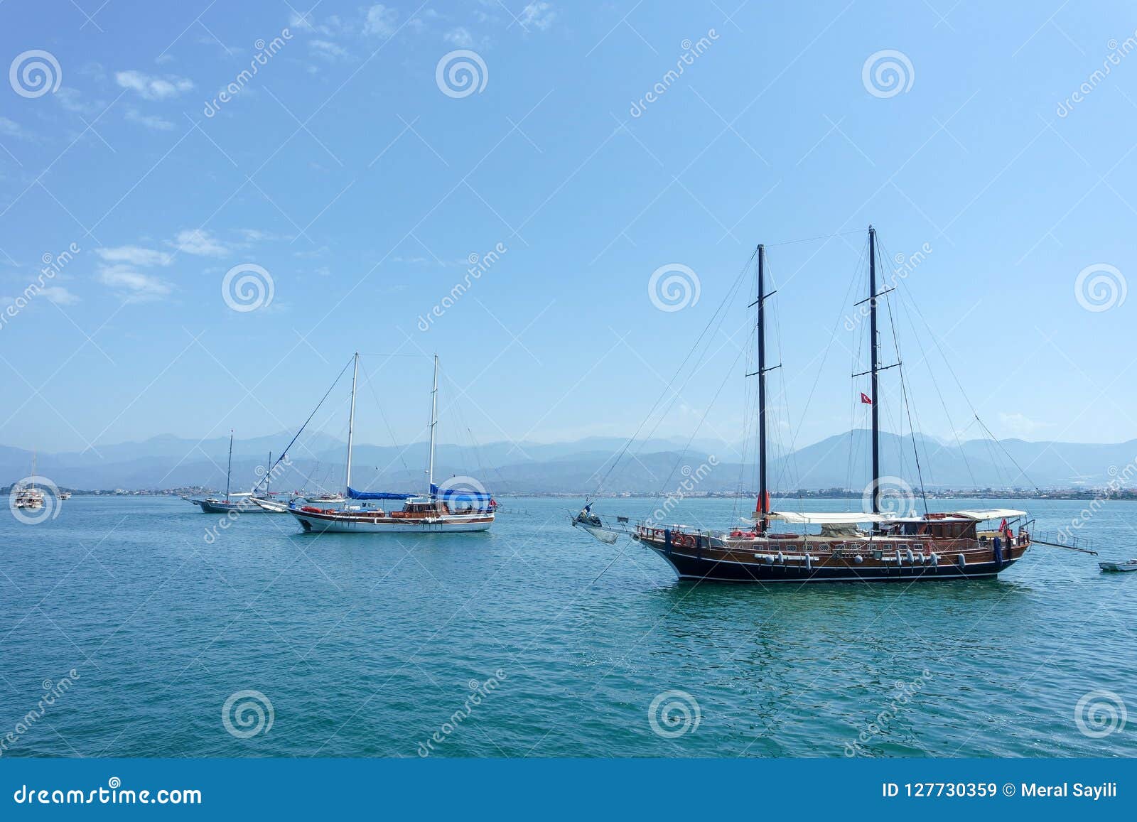 Empty boat in the sea editorial stock image. Image of holiday - 127730359
